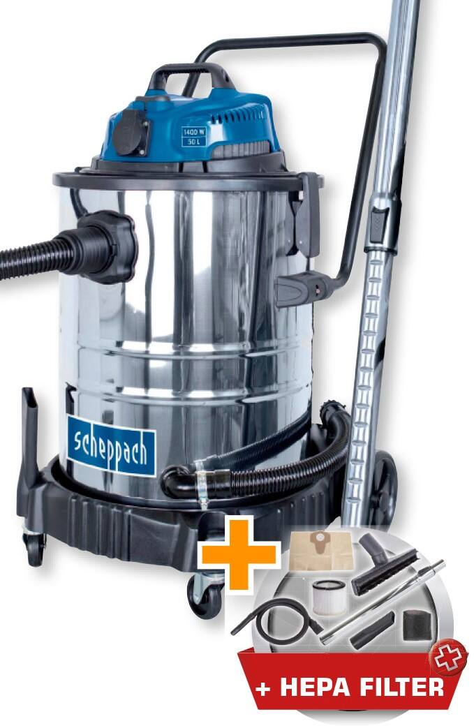 Scheppach Stofzuiger ASP50-ES Zilver 1400 Watt 50 L | Viking Direct NL
